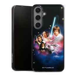 DeinDesign Galaxy S25 Handy Slim Case extra d&uuml;nn Silikon Handyh&uuml;lle schwarz H&uuml;lle Star Wars Lightsaber Merchandise Silikon Slim Case