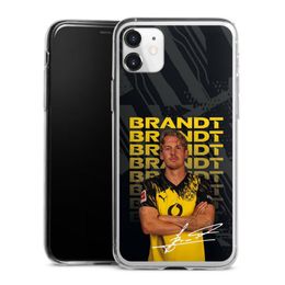 DeinDesign iPhone 11 Handy Slim Case Silikon Handyh&uuml;lle transparent H&uuml;lle extra d&uuml;nn Borussia Dortmund Julian Brandt Bvb Silikon Slim Case