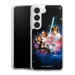 DeinDesign Galaxy S23 Handy Silikon H&uuml;lle Case transparent Handyh&uuml;lle Star Wars Lightsaber Merchandise Silikon Case