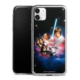 DeinDesign iPhone 11 Handy Slim Case Silikon Handyh&uuml;lle transparent H&uuml;lle extra d&uuml;nn Star Wars Merchandise Lightsaber Silikon Slim Case