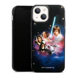 DeinDesign iPhone 13 Mini Handy Slim Case extra d&uuml;nn Silikon Handyh&uuml;lle schwarz H&uuml;lle Star Wars Lightsaber Merchandise Silikon Slim Case