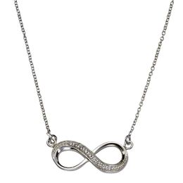 ZEEme Silber Halskette Silber 925 mit Unendlichkeitszeichen 45cm lang