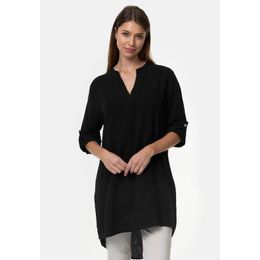 PM SELECTED Damen Longbluse Romantische Musselin Oversized Tunika in Einheitsgr&ouml;&szlig;e PM10