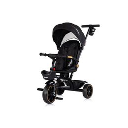 Chipolino Tricycle Max Sport 2 in 1, Dreirad, Becherhalter, Sitz umkehrbar, Korb schwarz gemustert