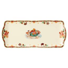 Seltmann Weiden Kuchenplatte Marieluise Weihnachtsnostalgie 34,5 x 15 cm