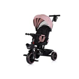 Chipolino Tricycle Max Sport 2 in 1, Dreirad, Becherhalter, Sitz umkehrbar, Korb rosa schwarz