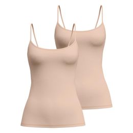Calida Sleek Skin Spaghetti Top 2P Damen Unterhemd