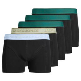 Jack & Jones JACWESLEY SOLID TRUNKS 5 PACK Herren Boxershort Schwarz L