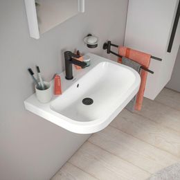 Duravit D-Code Waschtisch 65 cm 2398650000 650x460 mm, mit &Uuml;berlauf, Hahnlochbank, Hahnloch, Wei&szlig; Hochglanz