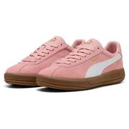Sneaker Puma "CLUB KLASSIKA SD", Damen, Gr. 42, rosy outlook, Puma wei&szlig;, Puma gold, Leder, Schuhe Sneaker, Obermaterial aus Leder, SOFTFOAM+ Einlegesohle, Laufsohle aus Gummi