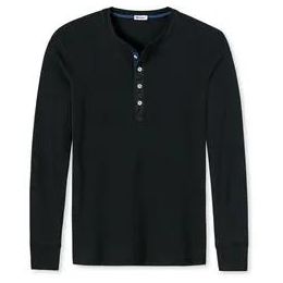 Longsleeve Schiesser Revival "Longsleeve 1er Pack", Herren, Gr. M, schwarz, Obermaterial: 100% Baumwolle CO., Shirts
