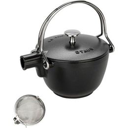 Staub Teekanne 1,15 L schwarz Gusseisen, rund