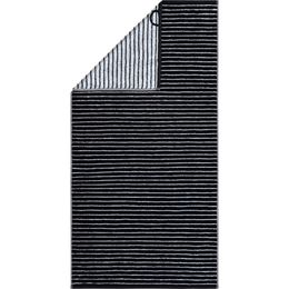 Caw&ouml; Duschtuch BLACK&WHITE RINGEL
