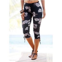 Lascana Caprileggings mehrfarbig Gr. 36/38 f&uuml;r Damen. Mit Allover-Druck. Figurbetont. Nachhaltig.