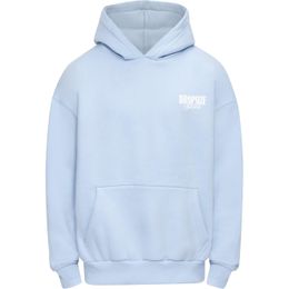 Kapuzenpullover DROPSIZE "Dropsize Herren Dropsize Heavy Oversize Dropsize Studios Hoodie", Herren, Gr. L, baby blau, 70% Baumwolle, 30% Polyester, mehrfarbig, oversize, ohne Ausschnitt, Pullover Kapuzenpullover