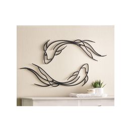HEINE HOME Wanddeko, Schwarz, Gr. H/B/T ca. 21/59/1 cm, Wanddeko, Material: Metall