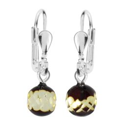 Paar Ohrh&auml;nger OSTSEE-SCHMUCK "OSTSEE-SCHMUCK Ohrh&auml;nger Klassisch 7 mm Ohrh&auml;nger Klassisch 7 mm", wei&szlig;, Ohrringe, Damen, 24x7mm, Silber 925 (Sterlingsilber)