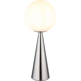Globo LIGHTING Tischleuchte "PINPAL", nickelfarben matt, 1, &Oslash; 20cm H: 49,5cm, 1 Stk., Leuchten, Tischleuchte f&uuml;r Wohn- & Schlafzimmer Nickel matt, Tischleuchte