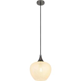Globo LIGHTING H&auml;ngeleuchte "MAXY", schwarz, chrom, 1, &Oslash; 24cm H: 120cm, 1 Stk., Leuchten, H&auml;ngeleuchte Schwarz-Chrom, Glas klar, Acrylkristalle, E27, H&auml;ngeleuchte