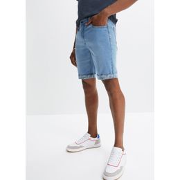 bonprix Stretch-Jeans-Bermuda Regular Fit, blau, Gr.50, Stretch-Jeans-Bermuda mit modischem Turn-Up, 98% Baumwolle