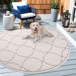 Teppich Sanat "Berlin", beige (creme), H:6mm &Oslash;:120cm, Kunstfaser, Teppiche, Teppich, In -und Outdoor geeignet, robust und pflegeleicht