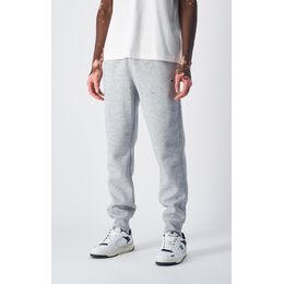 Jogginghose Champion "SPORTWEAR JOGGERS Slim Fit", Herren, Gr. L (52/54), N-Gr, grau (noxm, ns), Obermaterial: 70% Baumwolle, 30% Polyester, Hosen Jogginghose