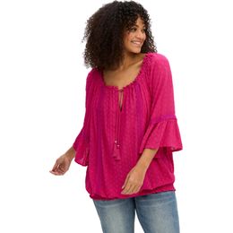 sheego by Joe Browns Damen Tunika aus Lochstickerei pink Gr&ouml;&szlig;e 50