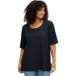 sheego Damen Shirt tiefblau Gr&ouml;&szlig;e 48/50