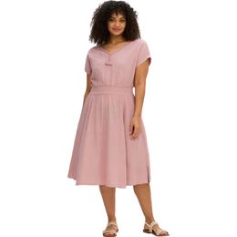 sheego Damen Sommerkleid aus Musselin hortensie Gr&ouml;&szlig;e 58