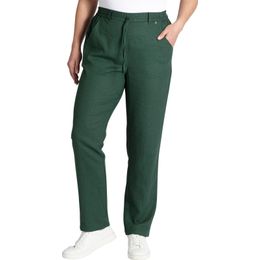 sheego Damen Jogg Pants aus Leinen-Viskose-Mix moos Gr&ouml;&szlig;e 40