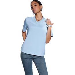 CR&Eacute;ATION L Damen Sweatshirt mit Modal hellblau Gr&ouml;&szlig;e 40