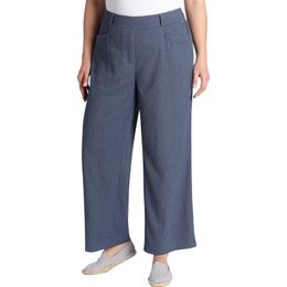 sheego Damen Schlupfhose in weiter Form rauchblau Gr&ouml;&szlig;e 42