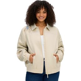 sheego Damen Blouson mit femininen Details sand Gr&ouml;&szlig;e 54