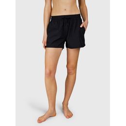 Badeshorts Brunotti "BUZIOSO WOMEN SWIM SHORTS", Damen, Gr. L, N-Gr, schwarz, Obermaterial: 100% Polyester. Futter: 100% Polyester, Badehosen Badeshorts, bequeme Passform, f&uuml;r Erwachsene, f&uuml;r sportliche Aktivit&auml;ten