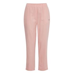Leinenhose oxmo "Leinenhose OXAlfa", Damen, Gr. 38, N-Gr, rosa (coral cloud), Obermaterial: 55% Leinen LI. 45% Viskose CV., Hosen