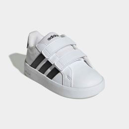 Sneaker adidas Sportswear "GRAND COURT 3.0 KIDS", M&auml;dchen, Gr. 24, cloud wei&szlig;, core schwarz, ftwr wei&szlig;, Synthetik, Textil, Schuhe Sneaker, f&uuml;r Kinder