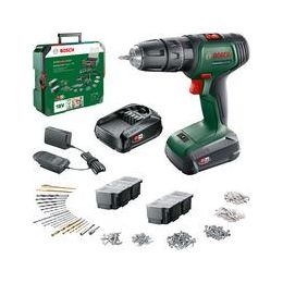 Bosch Akku-Schlagbohrschrauber UniversalImpact 18V, Set gr&uuml;n/schwarz, 2x Li-Ionen Akku 1,5Ah, 241-teiliges Set