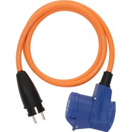 Fa.Brennenstuhl Brennenstuhl Camping Adapterkabel 1,5 Meter Schutzkontakt-Stecker auf CEE 230 V 16 A Winkelkupplung mit Schutzkontakt-Steckdose - CEE-Kabel
