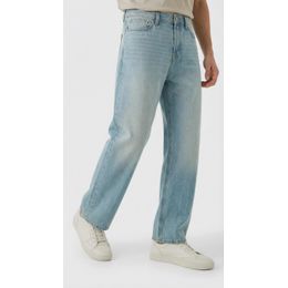 Jack & Jones Relax-fit-Jeans JACK & JONES "JJIALEX mit cleanem Look und Taschenvielfalt", Herren, Gr. 32, L&auml;nge 32, blau, denim, Denim/Jeans, Obermaterial: 100% Baumwolle, Abriebeffekte, relaxed fit lang, Jeans Relax-fit-Jeans, Baumwolle, relax fit