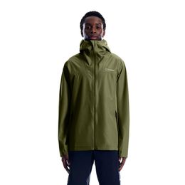 Funktionsjacke Berghaus "M DELUGE PRO 3.0 JKT", Herren, Gr. XS, cheviot gree, Obermaterial: 100% Polyester, Jacken Funktionsjacke, sportlicher Stil, wasserdicht, atmungsaktiv, mit Sturmklappe