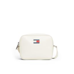 Umh&auml;ngetasche Tommy Jeans "TJW MUST CAMERA BAG", Damen, Gr. B/H/T: 18cm x 14cm x 7cm, ivory, Lederimitat, Taschen Umh&auml;ngetasche, Damen Schultertasche, Minibag, Kamerabag mit typischer Logoflagge