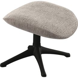 Fu&szlig;hocker FLEXLUX "Marinella, Fu&szlig;st&uuml;tze f&uuml;r Lounging, Entspannung der Extraklasse, Scandi", schwarz (mushroom, schwarz), B:59cm H:41cm T:46cm, 100% Polyester, Hocker, Fu&szlig;hocker, Brescia-Stoff, Robuster Schwarzer fu&szlig;, Pflegeleicht und haltbar