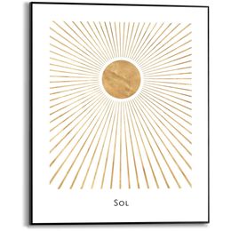 Poster Reinders "Sonne", gold (farbe bild(er): goldfarben), B:40cm H:50cm T:1,6cm, MDF, Bilder, Poster