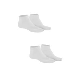 Sneakersocken Hudson "ONLY 2-PACK", Herren, Gr. 43-46, wei&szlig;, Baumwollmischung, normal, Socken Sneakersocken, Komfortbund mit weitem Fu&szlig;ausschnitt