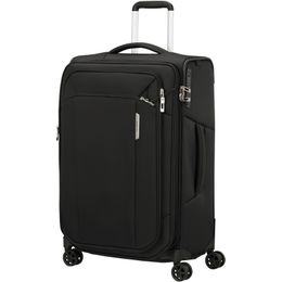 Weichgep&auml;ck-Trolley Samsonite "RESPARK exp, verschiedene Gr&ouml;&szlig;en und Farben", Damen, Gr. B/H/T: 43cm x 67cm x 29cm 82 l, schwarz (ozone schwarz), Polyester, unifarben, Koffer Weichgep&auml;ck-Trolley, voll gef&uuml;tterter Innenraum, mit Packgurten und Trennwand