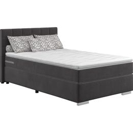 Boxspringbett COTTA "Simba", anthrazit, L:209cm, Komplettbetten, Boxspringbett, wahlweise mit oder ohne Matratze und Topper bestellbar