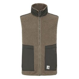 Funktionsweste North Bend "Funktionsweste NBGalan M Teddy Vest", Herren, Gr. XL, beige (fallen rock), Obermaterial: 100% Polyester Pol. recyc.., Westen Funktionsweste