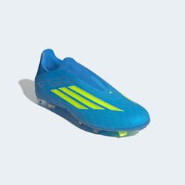 Fu&szlig;ballschuh adidas Performance "F50 LEAGUE LACELESS FIRM/MULTI GROUND", Gr. 39, lucid ray blau, team solar gelb 2, lucid aquamarine, Synthetik, Textil, Schuhe Fu&szlig;ballschuh, f&uuml;r viele verschiedene B&ouml;den geeignet