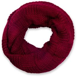 Strickschal styleBREAKER "Feinstrick Loop mit Patentmuster", Damen, bordeaux, rot, Obermaterial: 100% Viskose CV., Modisch, Modet&uuml;cher Strickschal