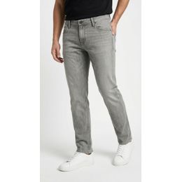 Jack & Jones Regular-fit-Jeans JACK & JONES "JJICLARK im Used-Look, Stretchkomfort und niedrige Leibh&ouml;he", Herren, Gr. 30, L&auml;nge 34, grau denim, Denim/Jeans, Obermaterial: 98% Baumwolle, 2% Elasthan, Abriebeffekte, regular fit lang, Jeans Regular-fit-Jeans, Baumwollmischung, regular fit
